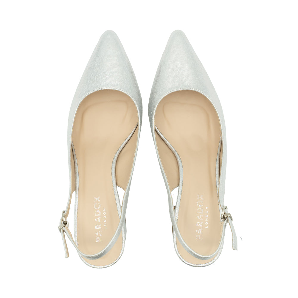 Stylish Silver Wedding Shoes | Paradox London