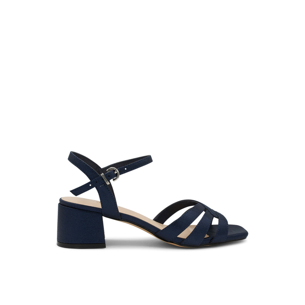 Marcia Navy | Block Heel Sandals | Paradox London